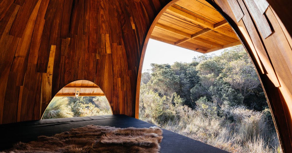 New Tasmanian bushwalking huts have roots in Aboriginal design
