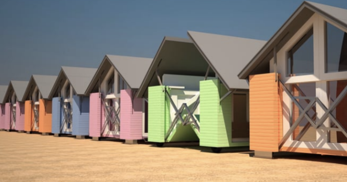 Pop-up houses from Ten Fold Engineering assemble themselves in eight ...