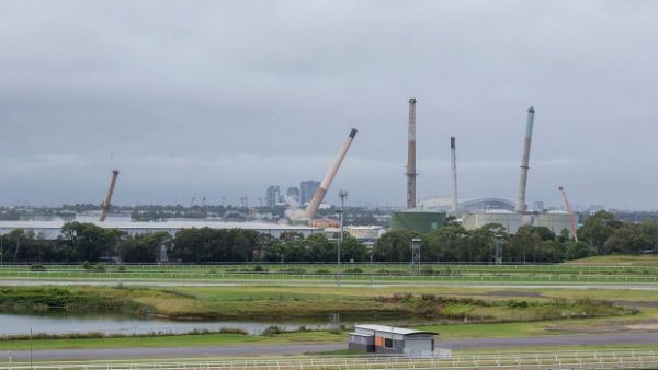 Former Clyde oil refinery chimney stacks blown up – almost