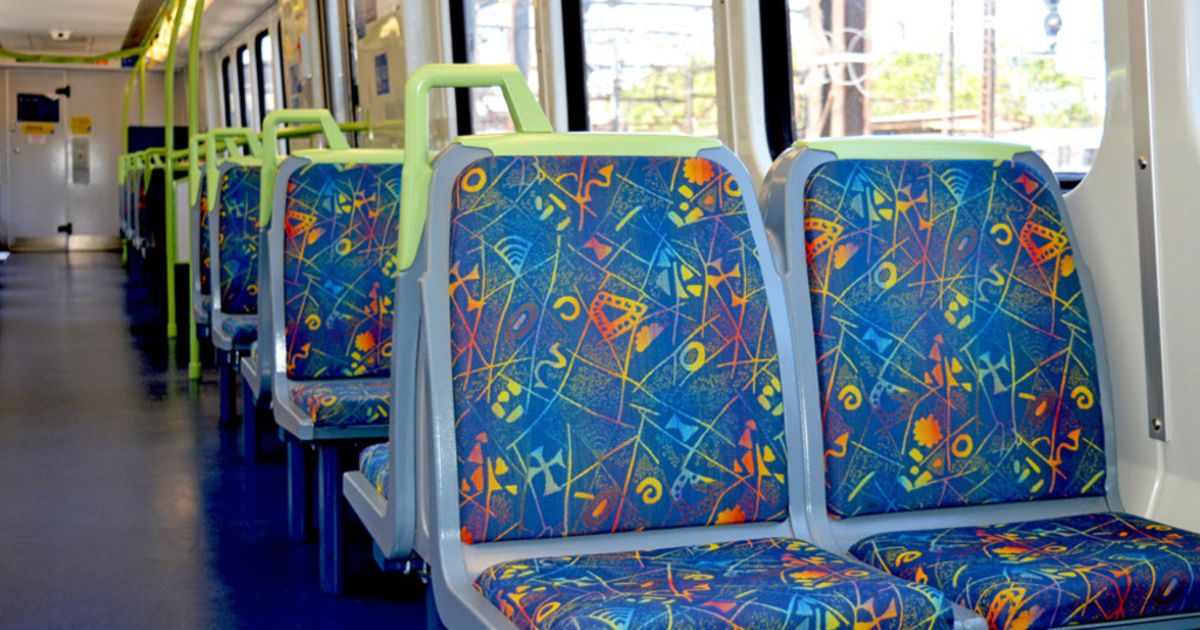 Why public transport has such brightly-coloured seats