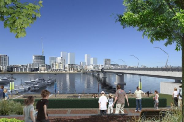 Work on Rhodes-Wentworth Point bridge begins