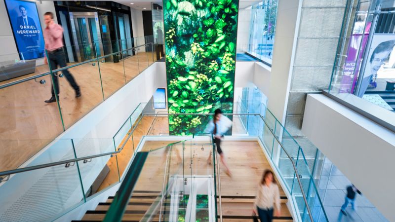 Interactive digital displays reinvent commercial space