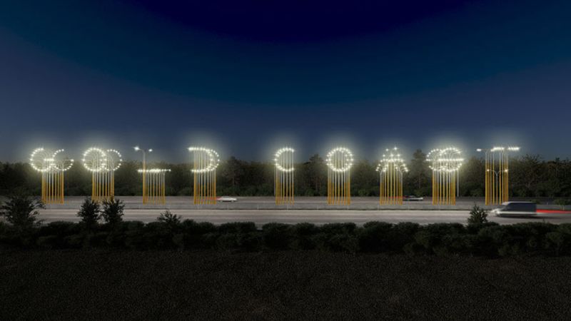 Gold Coast gateway sign made from street lights set to be switched on