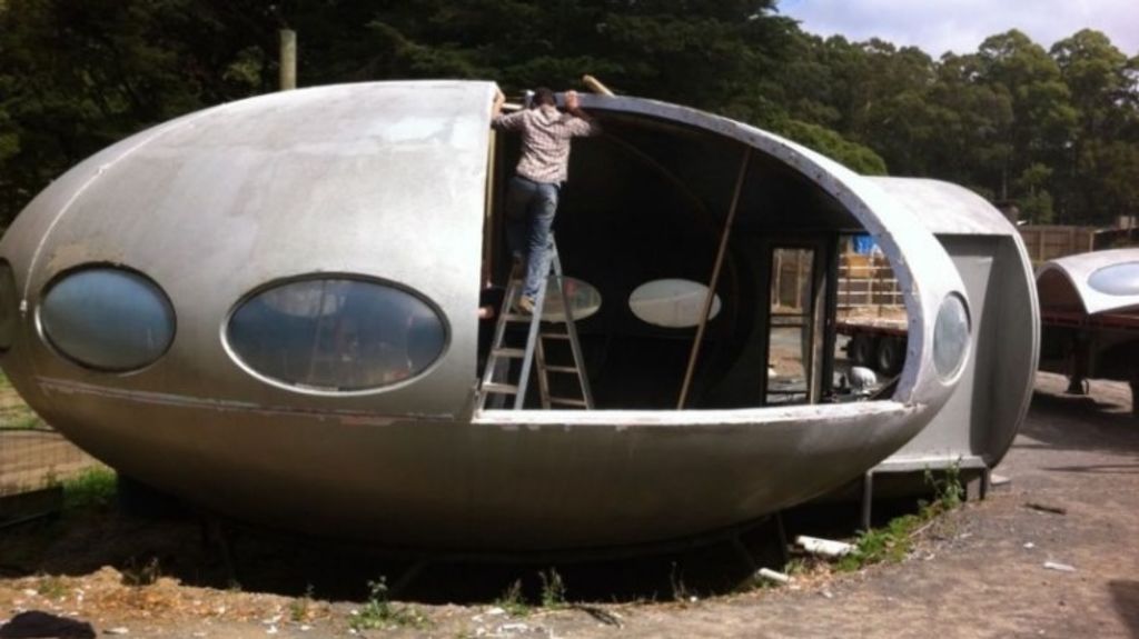 A replica of the flying saucer Futuro House is for sale on Gumtree