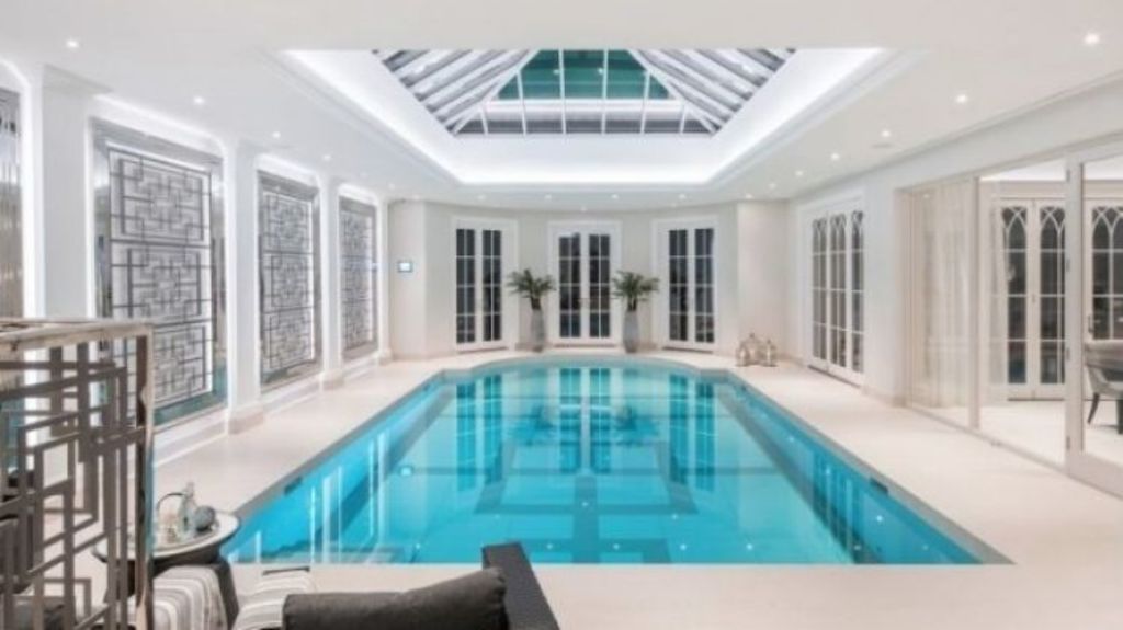 English mansion with a ballroom and a secret pool for sale
