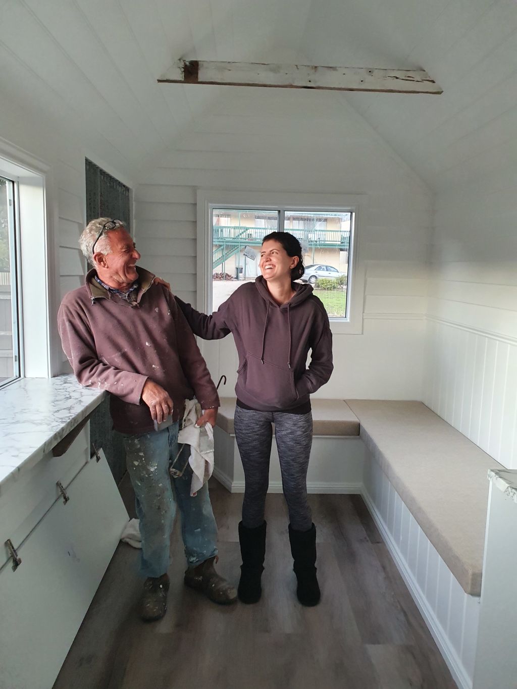 'We did it all': The father-daughter duo who built a tiny house from ...