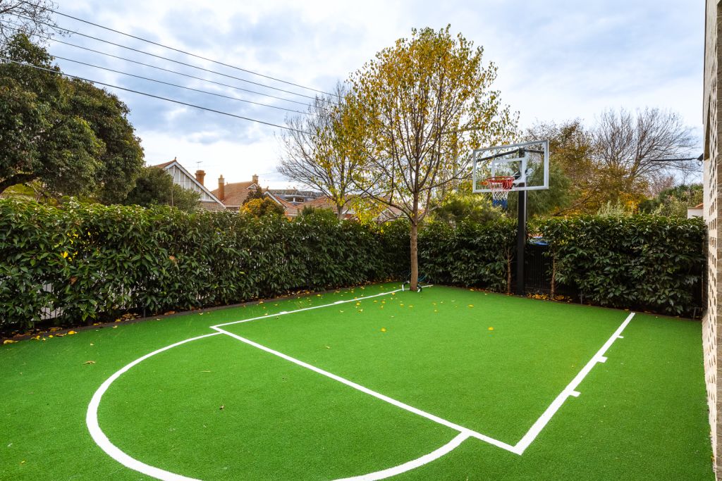 Running rings: Elwood pad with mini basketball court just listed