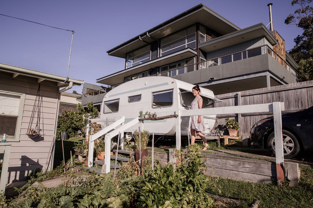 How a couple transformed a dilapidated caravan into a family sanctuary