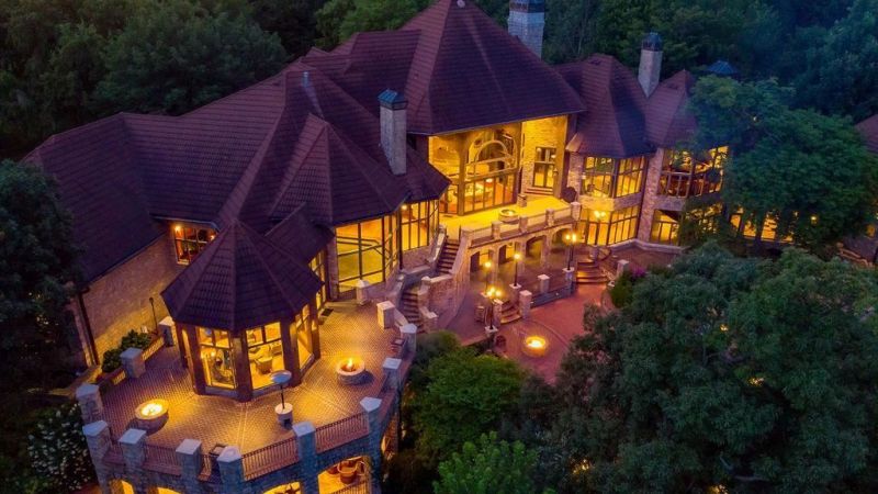 Splash out on a home with a waterfall: $17 million Kansas mansion with ...
