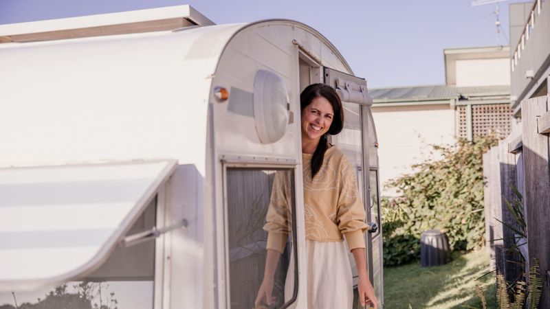 How a couple transformed a dilapidated caravan into a family sanctuary