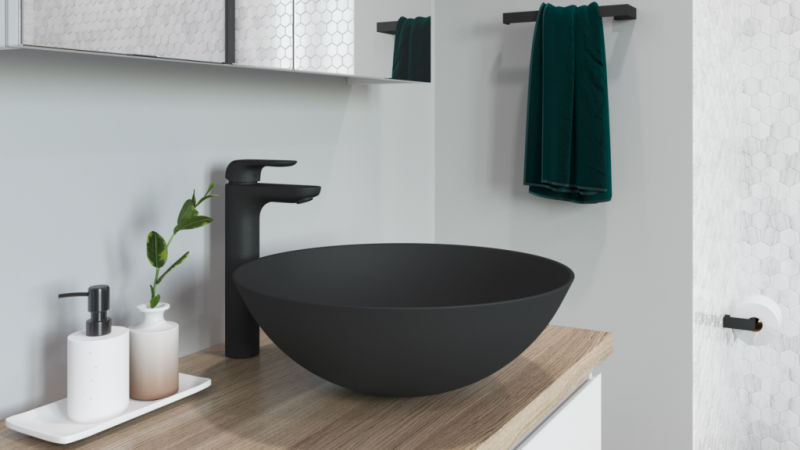 How to perfect the black bathroom trend