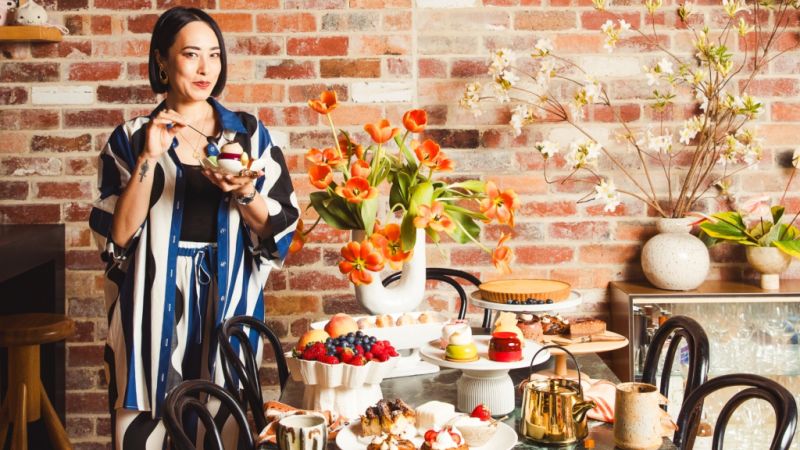 Pastries, trinkets, and handcrafted mugs - settle in for afternoon tea ...