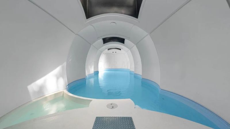 This bubble swimming pool has to be seen to be believed